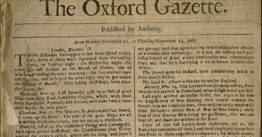 OLD NEWSPAPERS : First English Newspaper