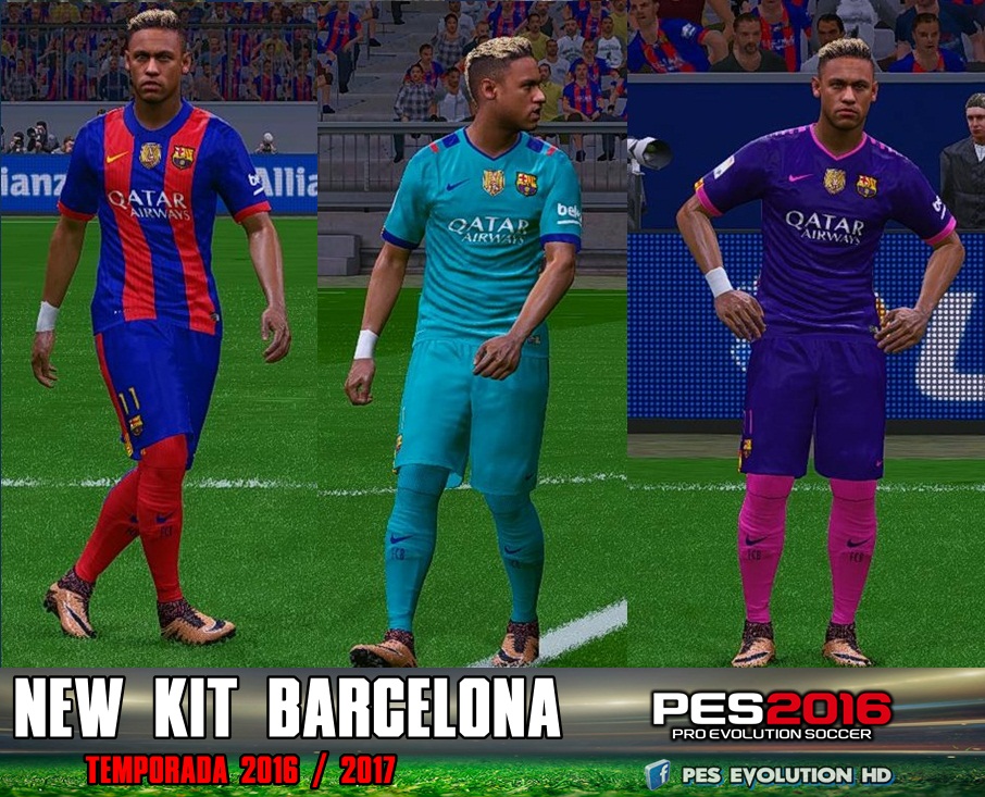 PES 2016 New Kit Barcelona 16/17 - Pes Evolution HD