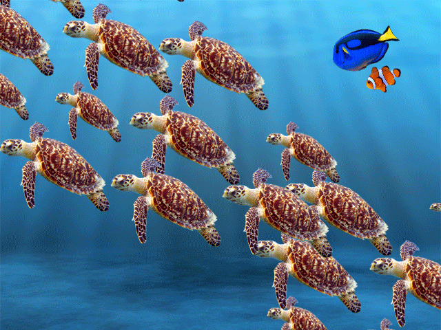 Litsa Mirakis's Art101: Turtle scene of Finding Nemo/ Final Project