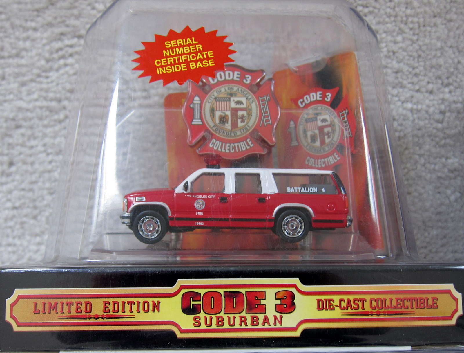 My Code 3 Diecast Fire Truck Collection: GMC Suburban Los Angeles Fire ...