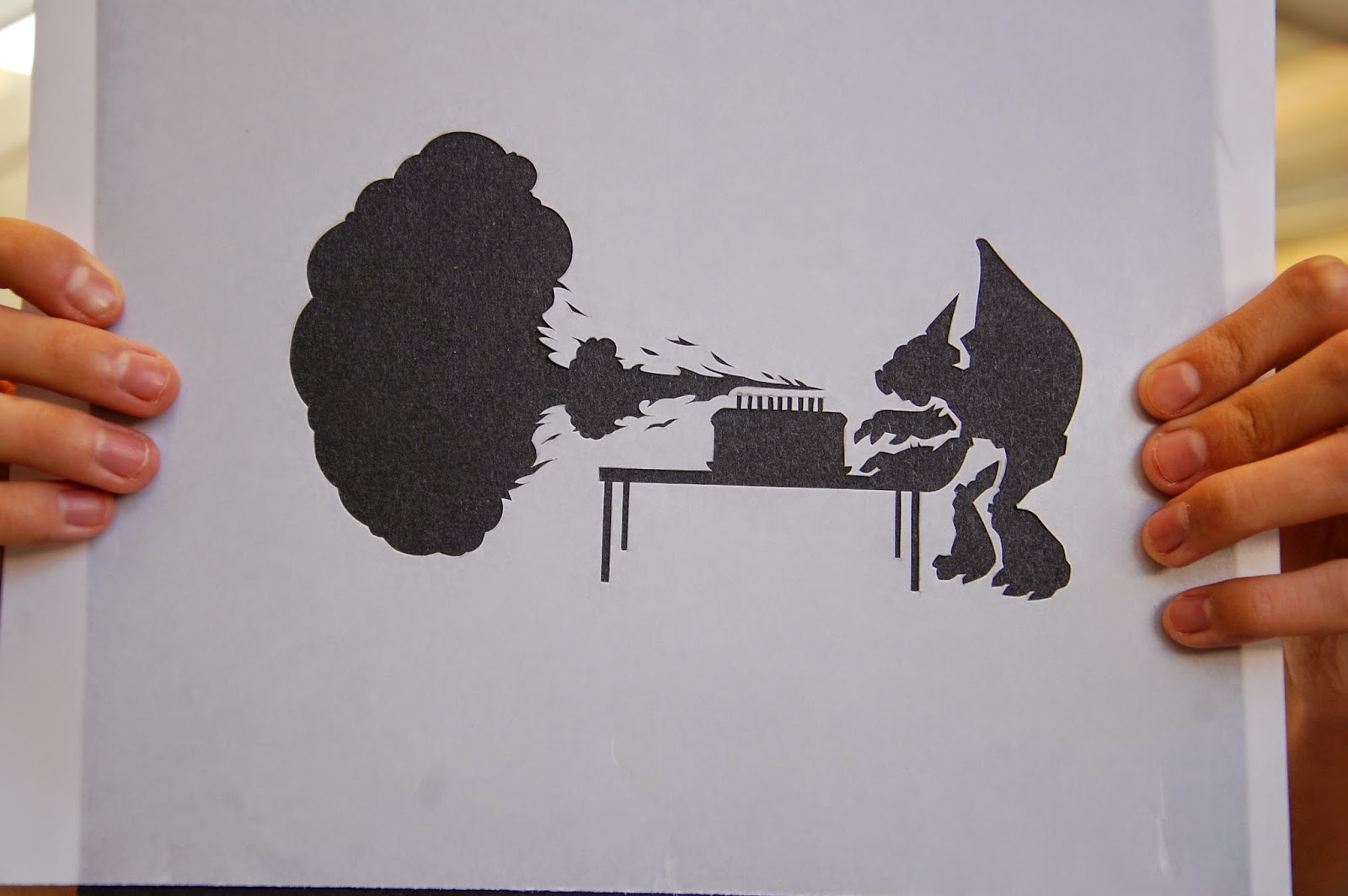 AHS Screen Printing: creating a freezer-paper stencil