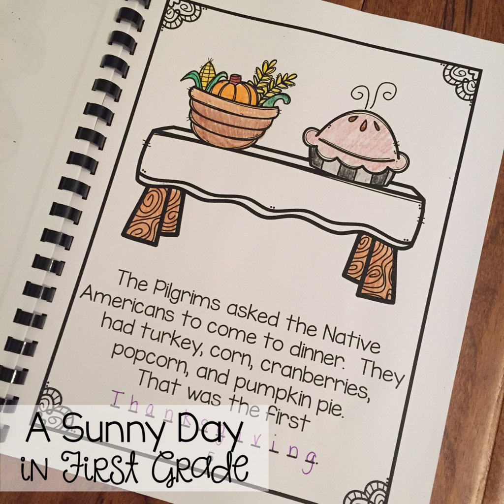 Thanksgiving Book {freebie!} | A Sunny Day in First Grade
