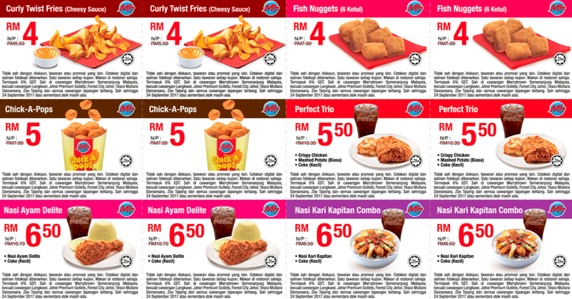 MarryBrown 促销活动！最低只需要RM1！ - Leesharing