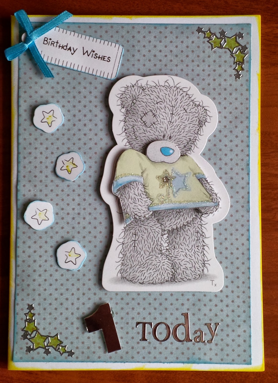 Amanda @ FreshScentsScotland: Tatty Ted 1st Birthday Card - Boy