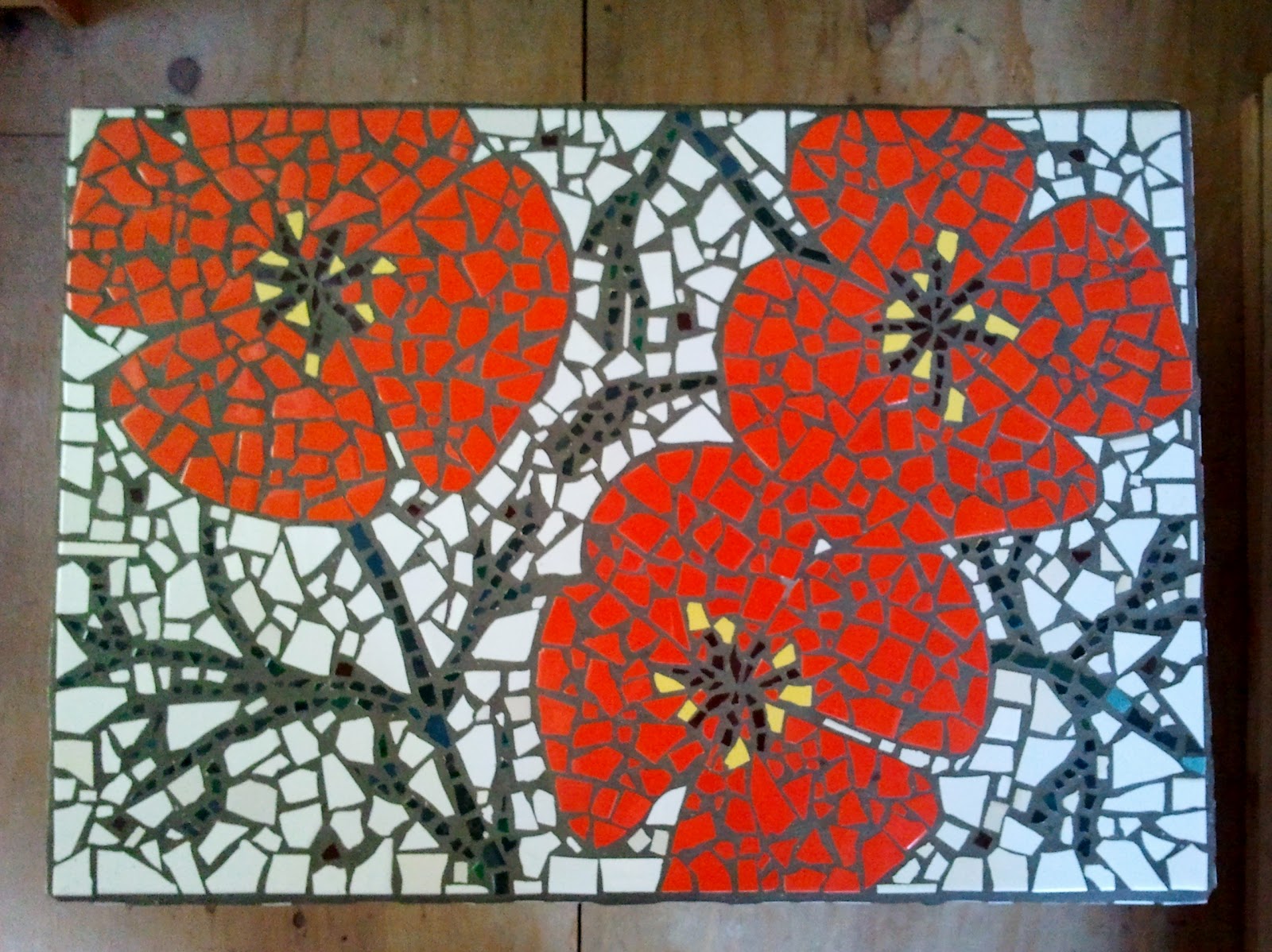 Encased in Concrete: Poppy Mosaic