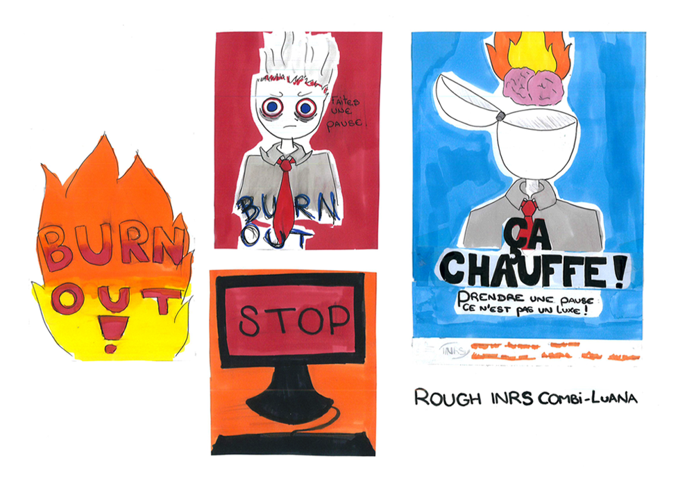 la salle 100: Affiches pour l'INRS - Recherches