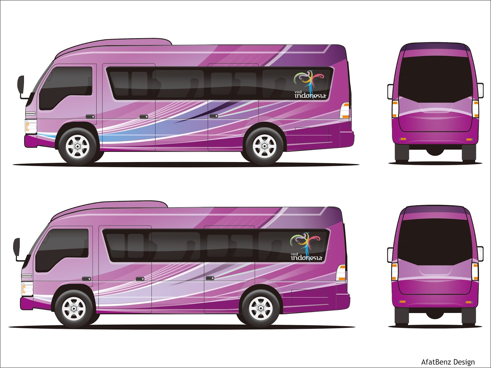 Jasa Design Livery / Stripping Bus, Truck, Elf Indonesia | AfatBenz Media