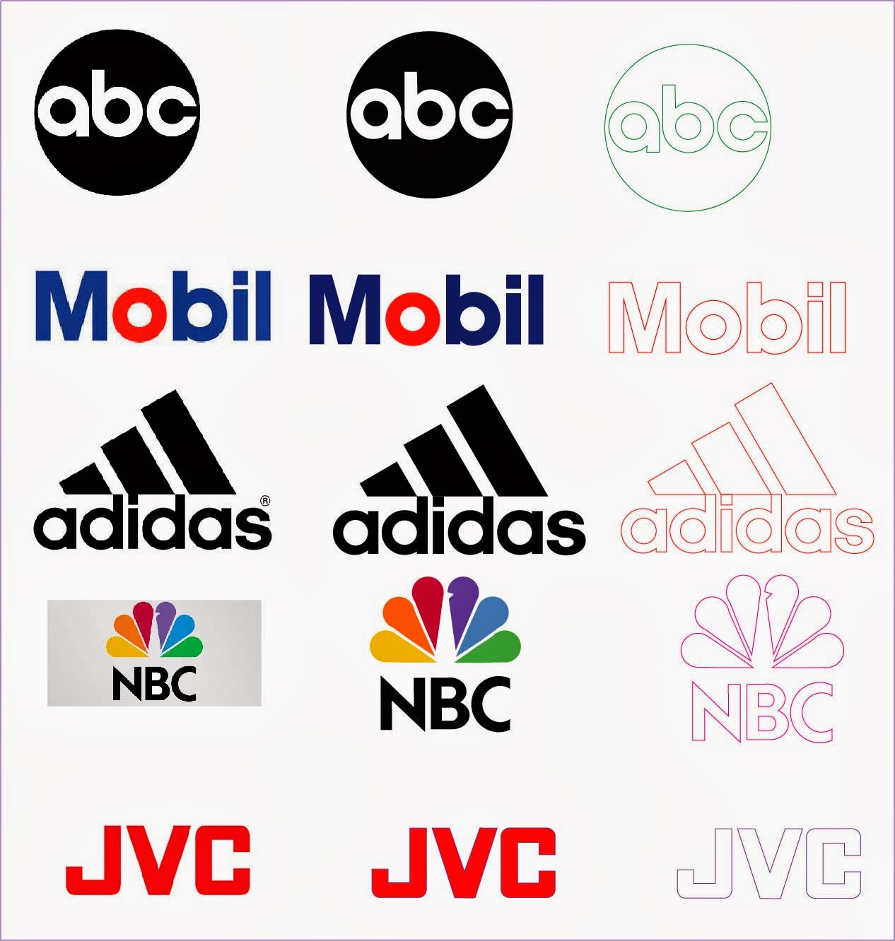 Mnuela Ramírez B.: Logos en figuras geometricas