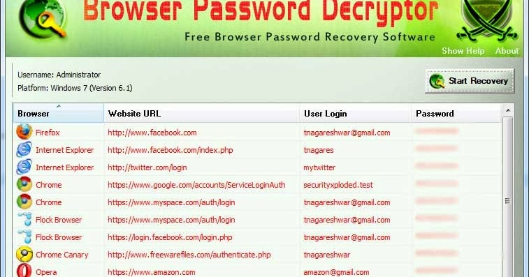 [Browser Password Decryptor v6.0] Browser Password Recovery Tool ...