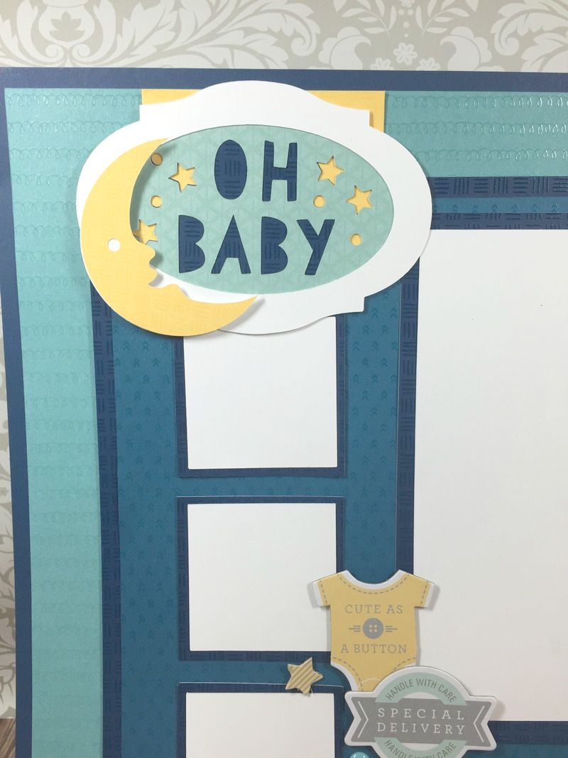 Courtney Lane Designs: Baby Boy Scrapbook layout