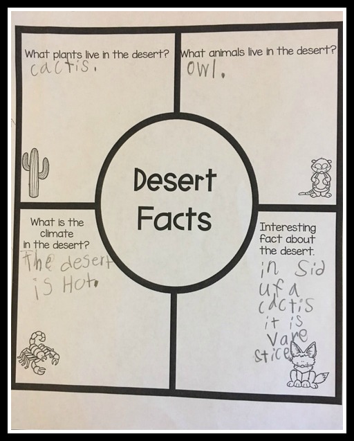 Desert Research Writing - Second Grade Rocks