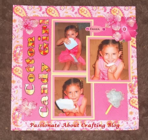 Passionate About Crafting : Cotton Candy Girl Scrapbook Layout Idea