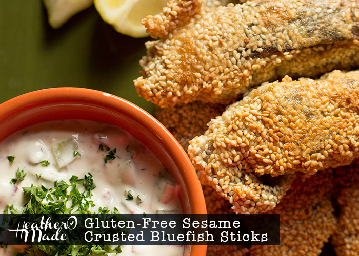 Heather O Made: Gluten-Free Sesame Crusted Bluefish Sticks