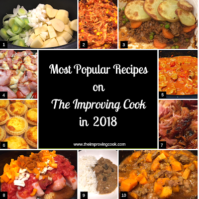 Most popular recipes of 2018 on The Improving Cook