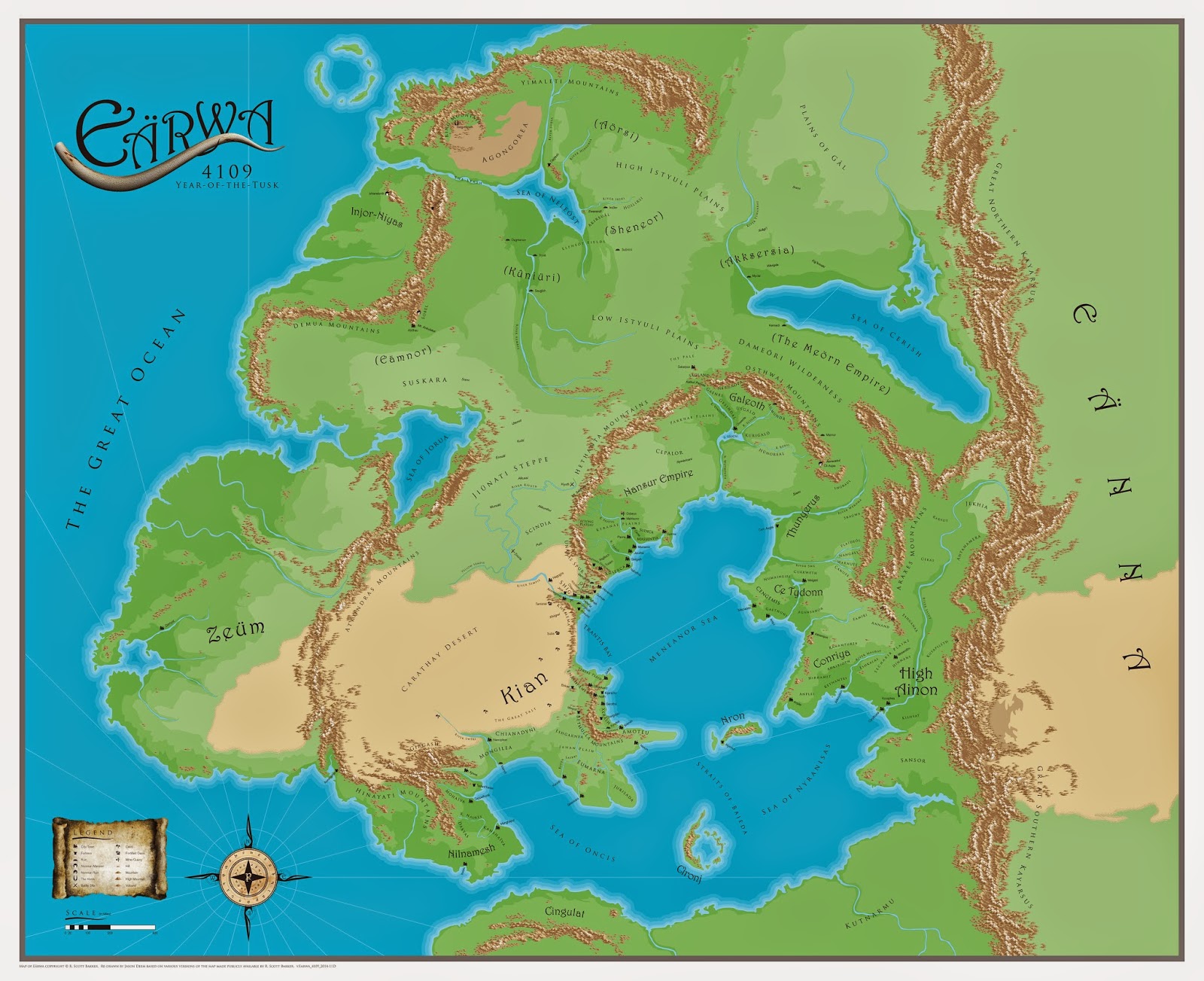 The Wertzone: A superb map of Earwa from Scott Bakker's PRINCE OF NOTHING