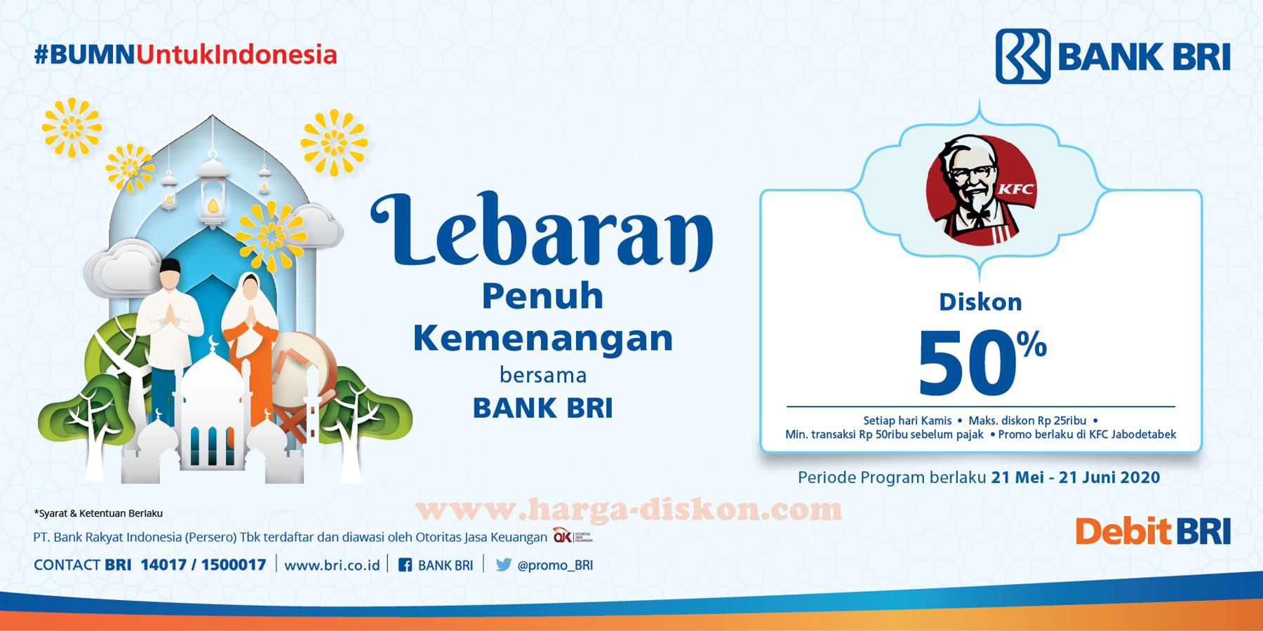 Promo KFC Terbaru Lebaran Penuh Kemenangan bersama Bank BRI