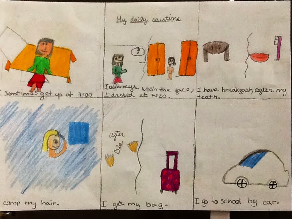 Primary English: Daily Routines Comic