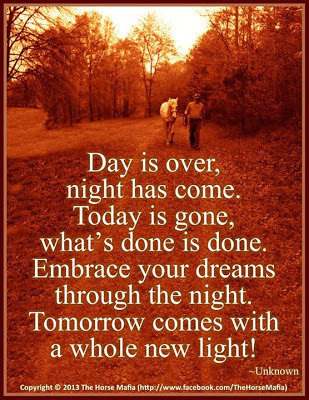 Day is Over, night has come. Today is gone, what's done is done ...