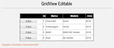 GridView Editable en ASP.Net y C#