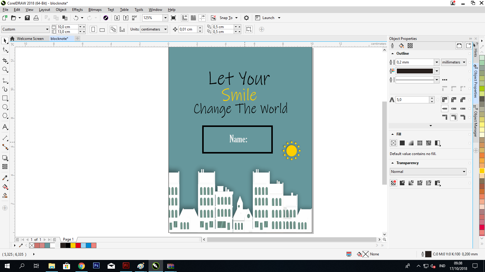Membuat Desain Cover Block Note Dengan Corel Draw