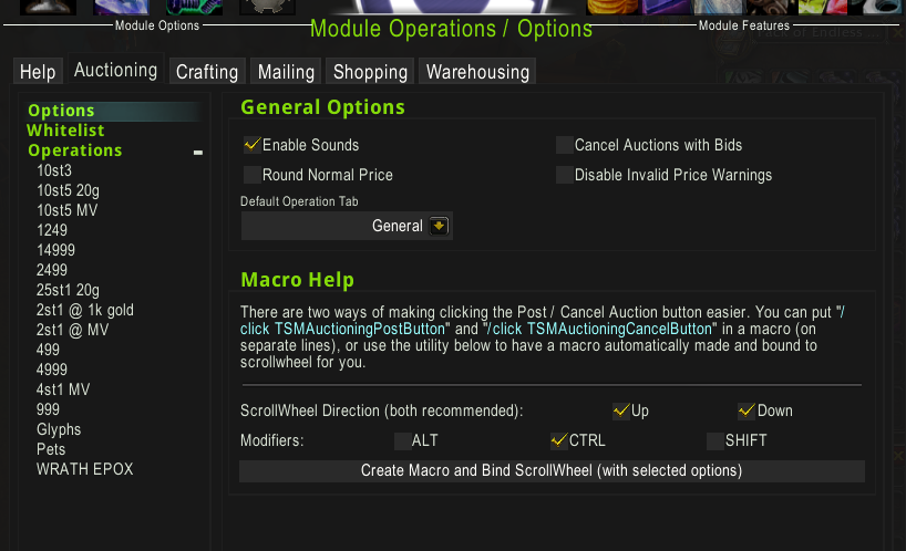 Phat Lewts' Gold Blog: TradeSkillMaster 2.0 Teaser