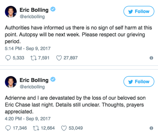 Son of Eric Bolling, Ex-Fox News Host, Dies at 19.... - FOW 24 NEWS