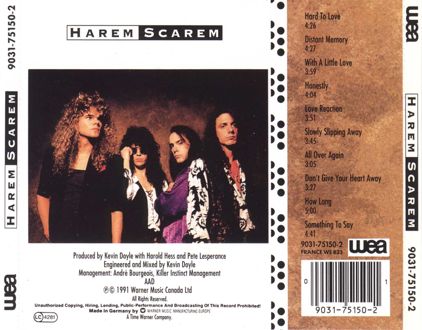 Hard rock - Melodic Rock - AOR: Harem Scarem - Harem Scarem (1991)