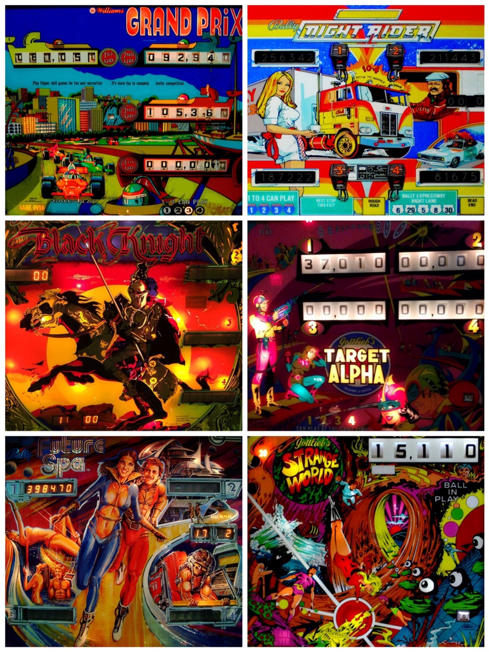Calvin's Canadian Cave of Coolness: Pinball Machines Backglass Art