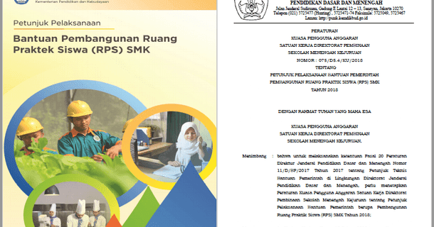 Juklak Bantuan Pembangunan Ruang Praktek Siswa (RPS) SMK Tahun 2018 - Biologizone