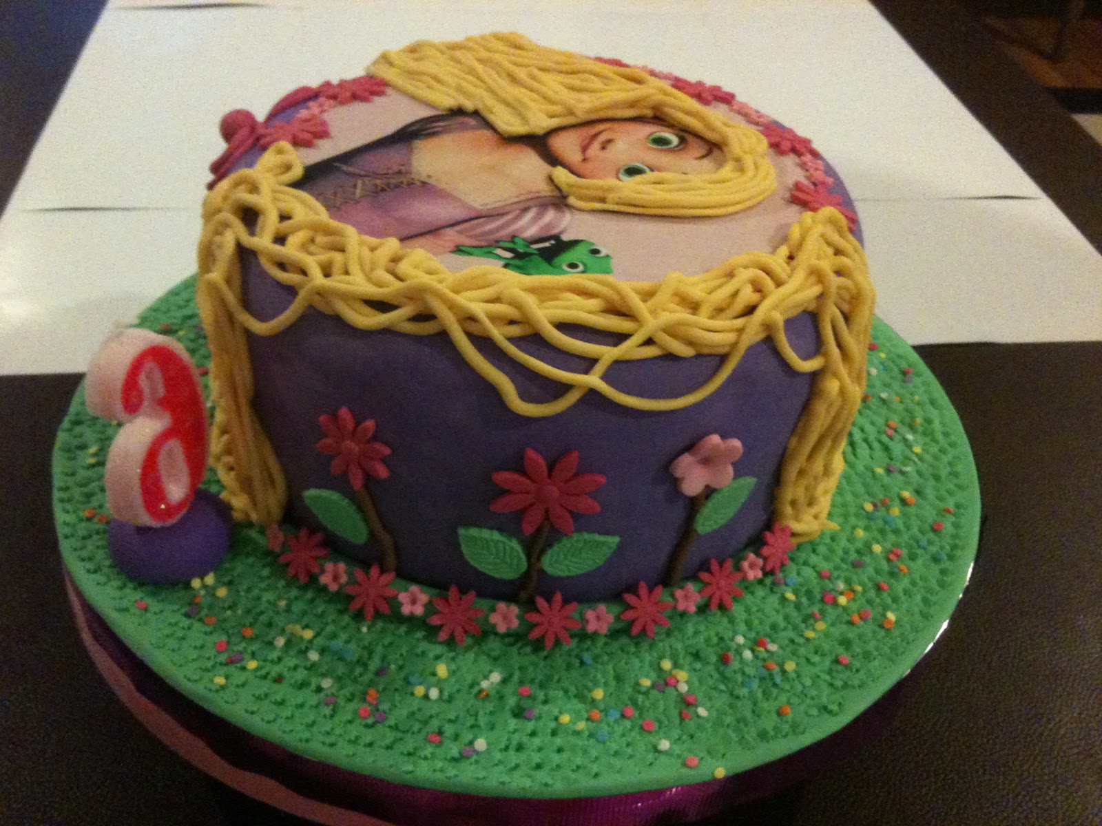 scrumptious homemade: tangled rapunzel cake