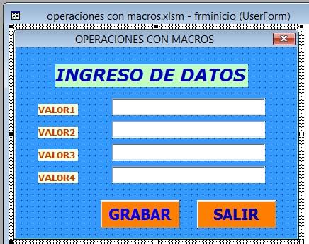 MACROS EN EXCEL : INGRESAR DATOS A EXCEL CON MACRO
