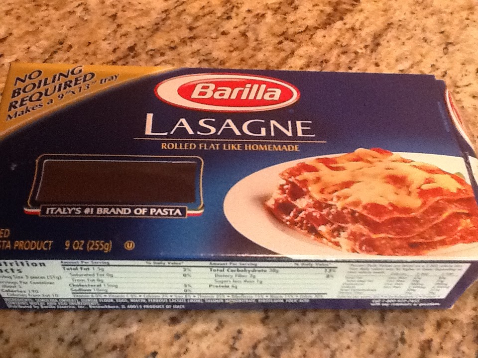 Kitty's Kozy Kitchen: No-Boil Lasagna