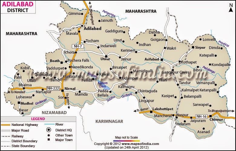 Adilabad District Map « Adilabad,Karimnagar,Nizamabad,Medak,Warangal ...