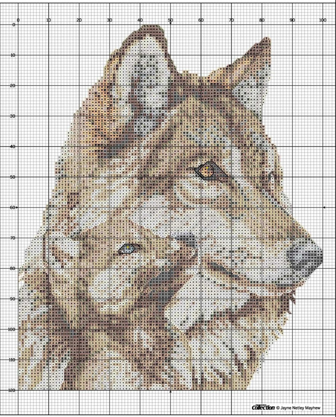 GRAFICOS PUNTO DE CRUZ GRATIS : LOBOS(13)