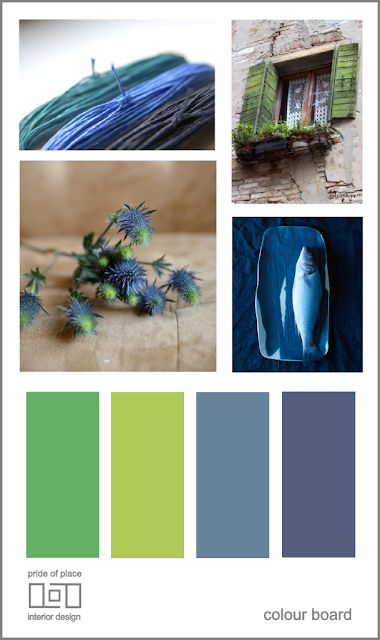Colour board - blue and green