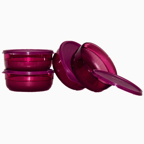 Tupperware Brand Malaysia::Tupperware: Tupperware Elegant Serving Crystal Purple Bowls 4 x 550ml