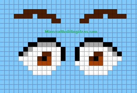 Minecraft Pixel Art Templates: Pixel art eyes