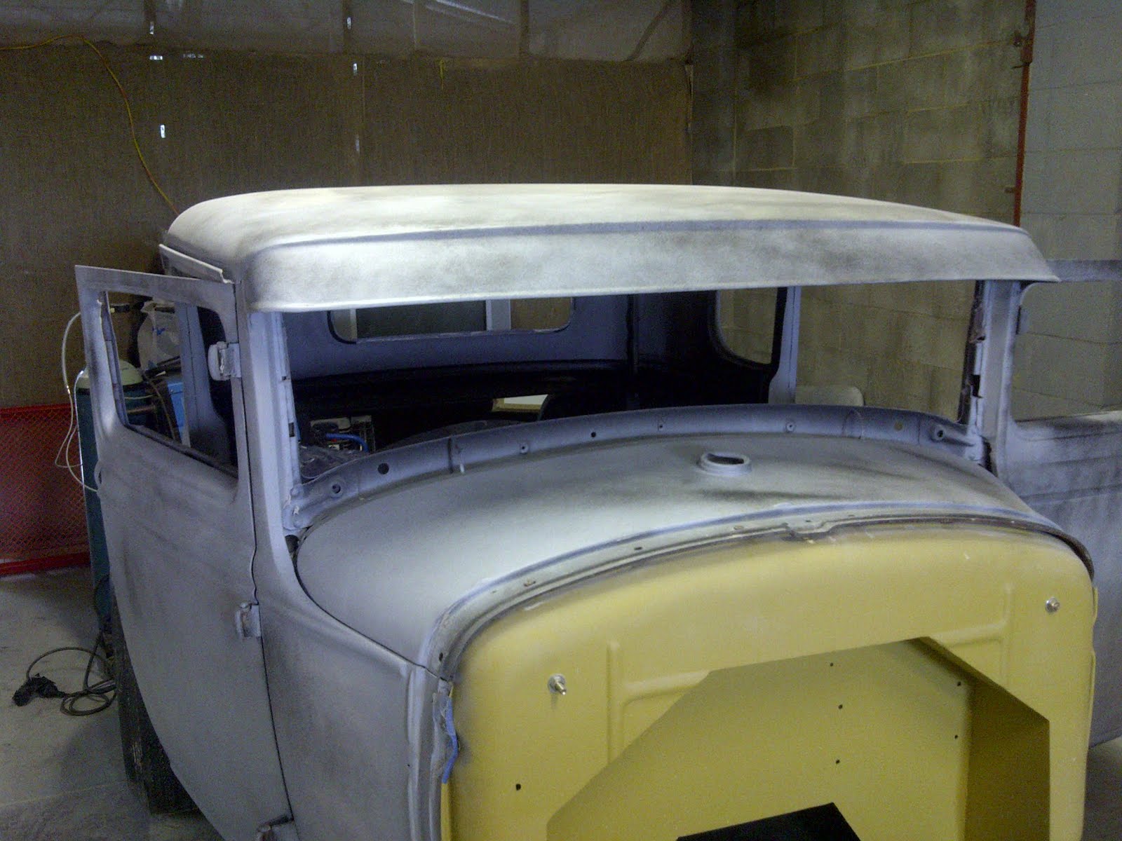1930 Ford Model A Coupe build up: More body work, Hi Fill and firewall ...