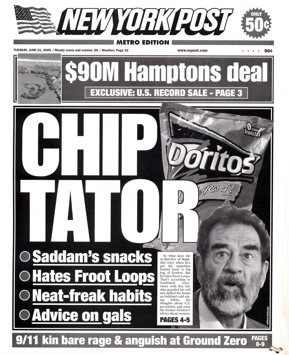 Chuck's Fun Page 2: Tabloid headlines