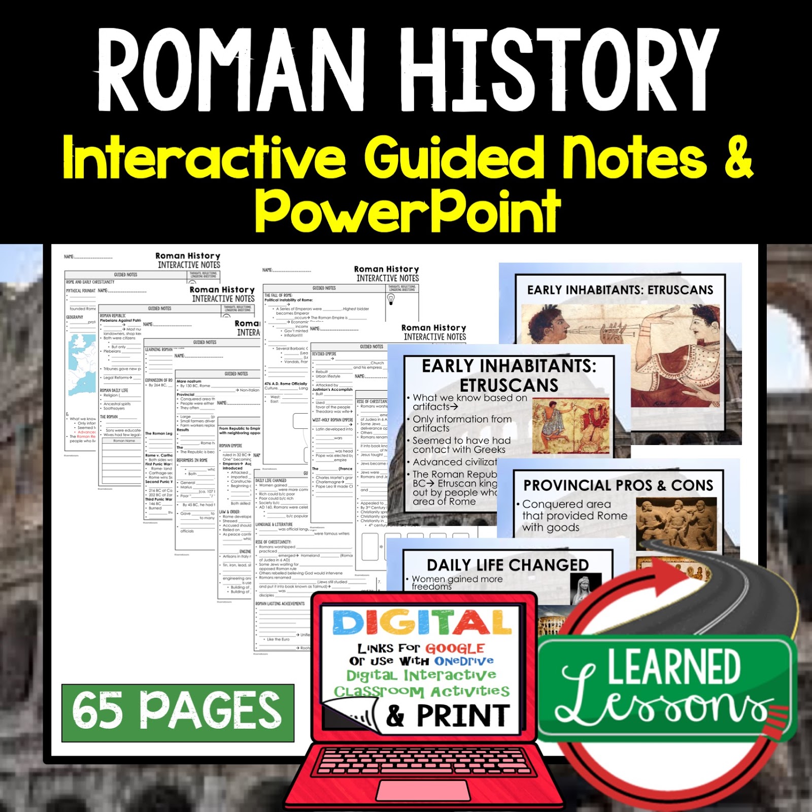 Ancient World History Guided Notes and PowerPoints - Learned Lessons ...