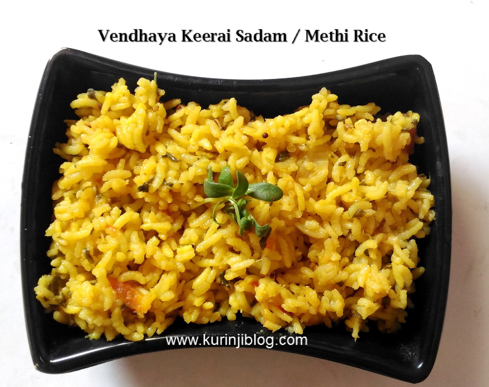 Vendhaya Keerai Sadam / Methi Rice / Fenugreek Rice | Lunch Box Recipes ...