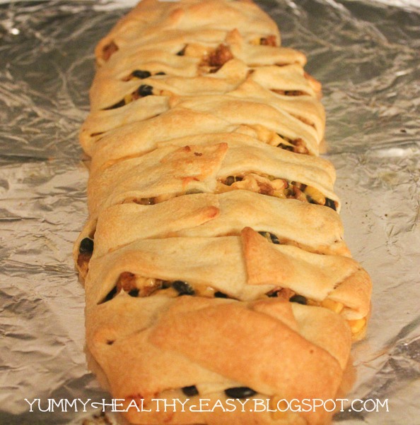 Yummy Mummy Taco Braid {Fun Halloween Dinner!} - Yummy Healthy Easy