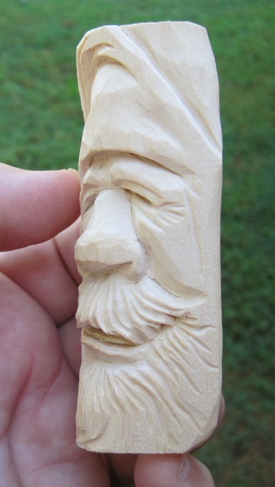Cartoons 2 Carvings: blockhead whittle doodle Santa style