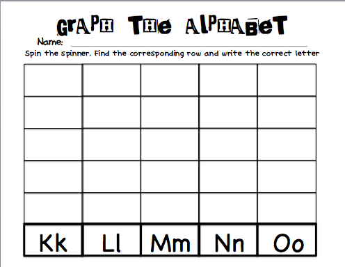 Buggy In Kindergarten: Freebie Friday: Graph the Alphabet