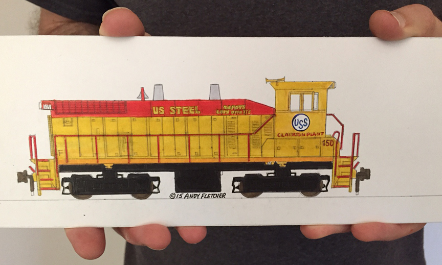 Andy Fletcher Blog-: Drawing of the Day-August 23, 2015 US Steel SW1500 ...