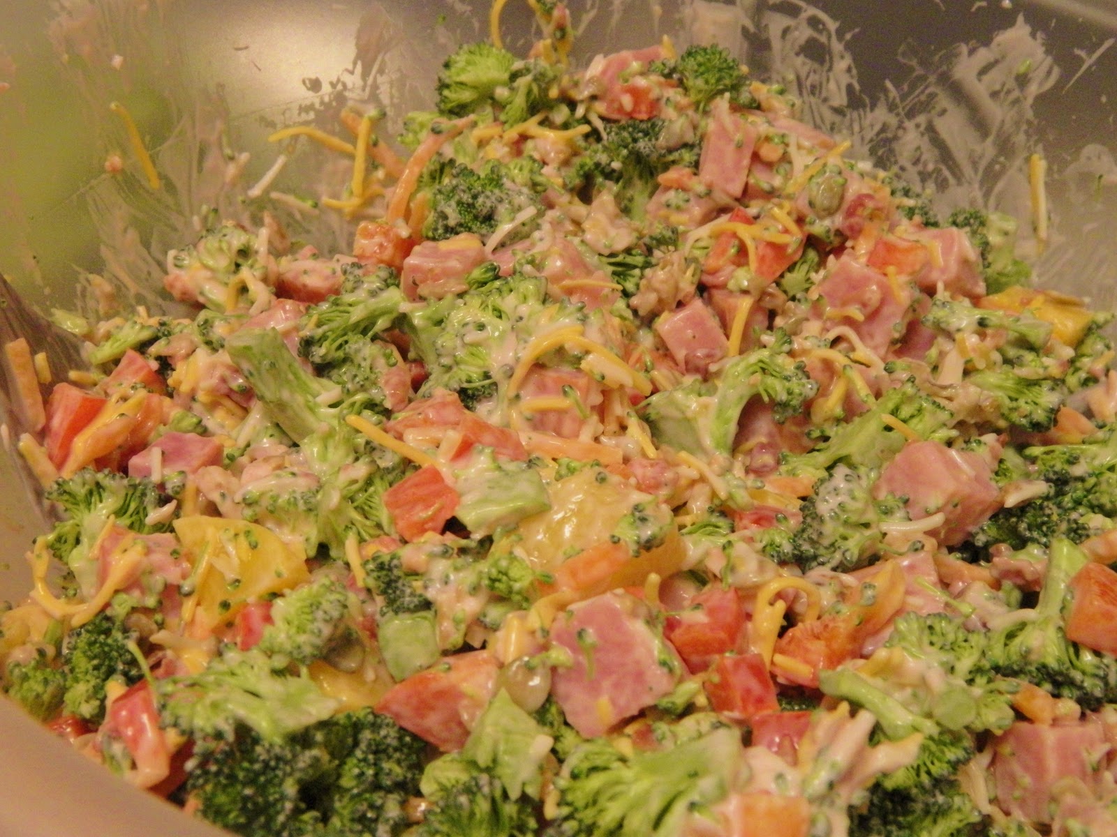 Ginny's Low Carb Kitchen: BROCCOLI, PEPPER, AND PEACH SALAD WITH ...