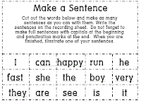 1st Grade Learning Stars: Make a Sentence