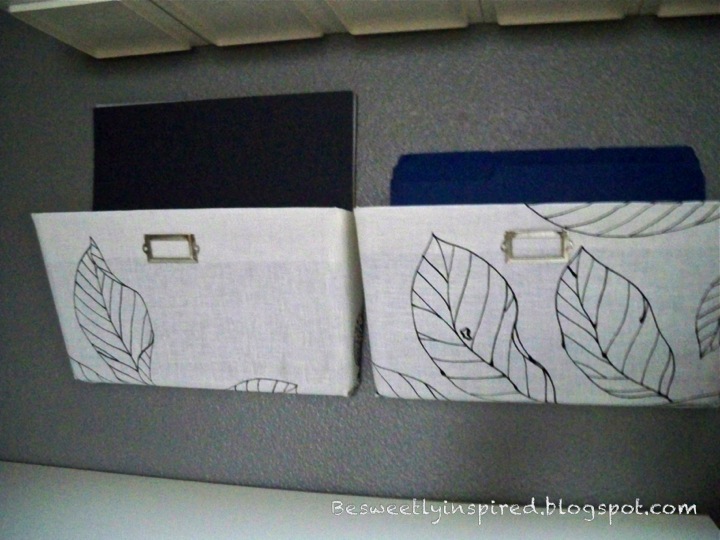 Be Sweetly Inspired: Fabric covered wall mounted file holders