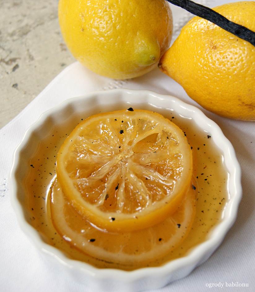 ogrody babilonu: cytryny w waniliowym syropie