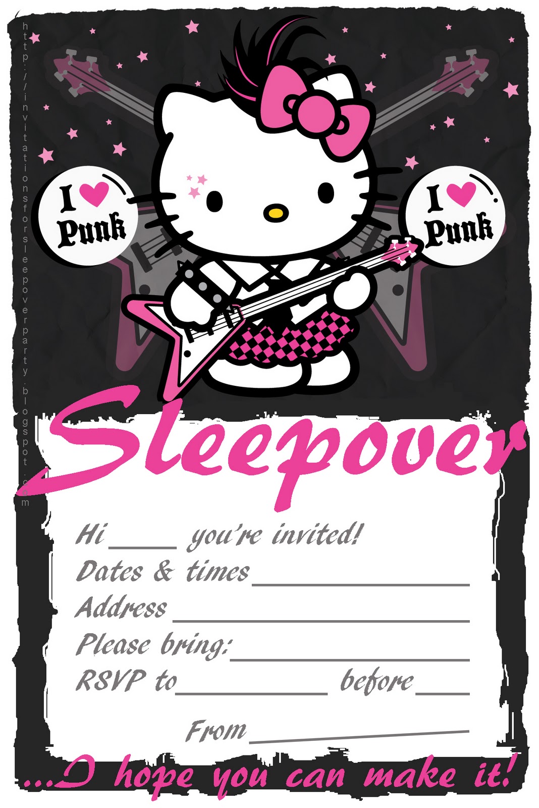 Hello kitty colouring pages, Hello kitty coloring, Sleepover invitations